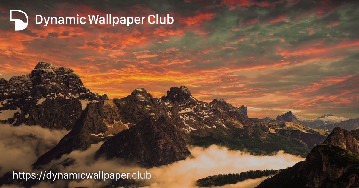 mountains-sunset - Dynamic Wallpaper Club