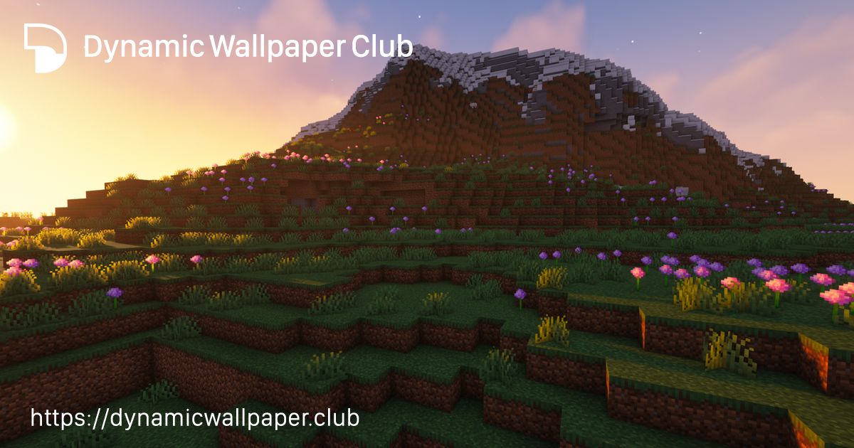 Minecraft Flower Hill - Dynamic Wallpaper Club