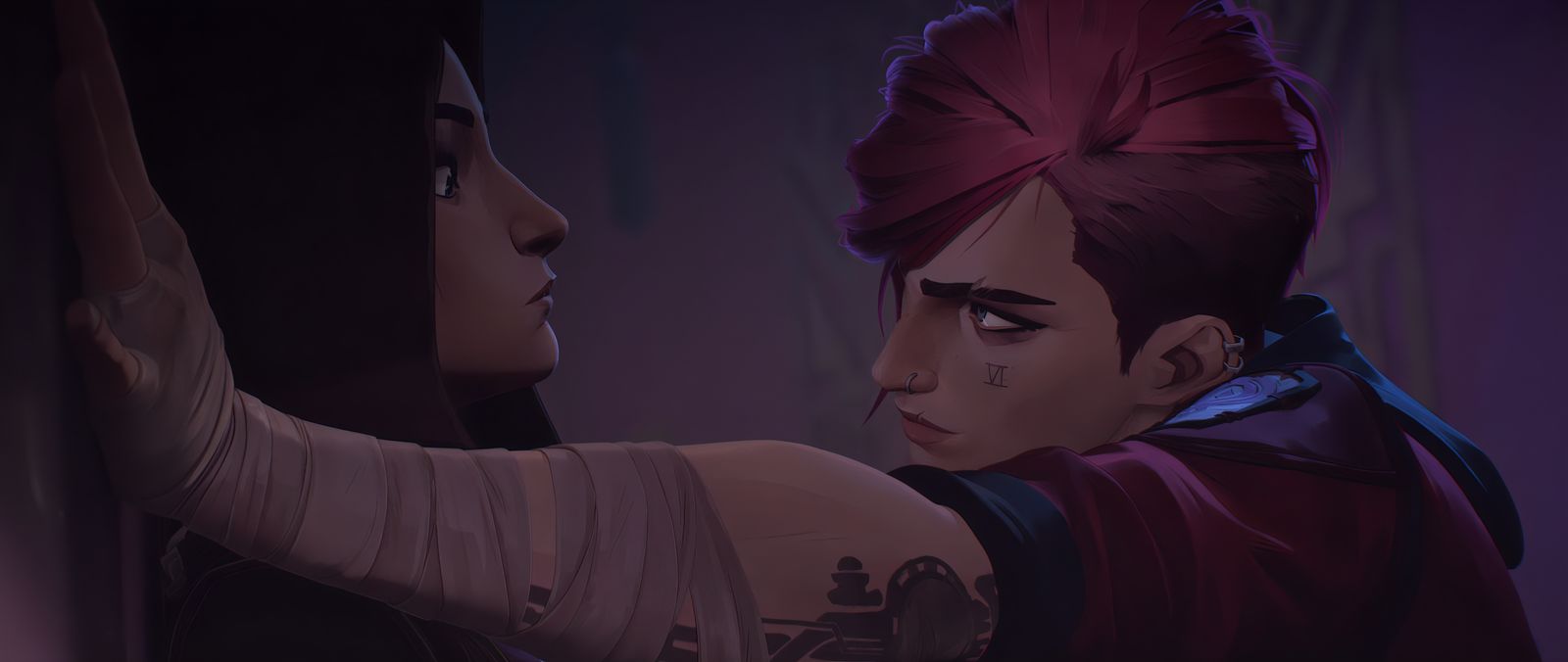 arcane violet and caitlyn - Dynamic Wallpaper Club