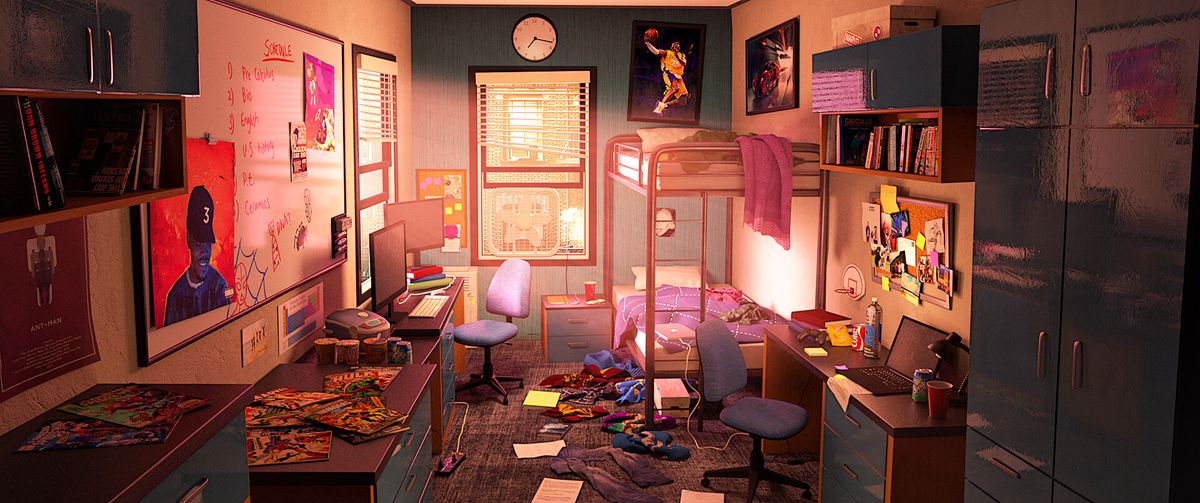 Miles Morales dorm room - Dynamic Wallpaper Club