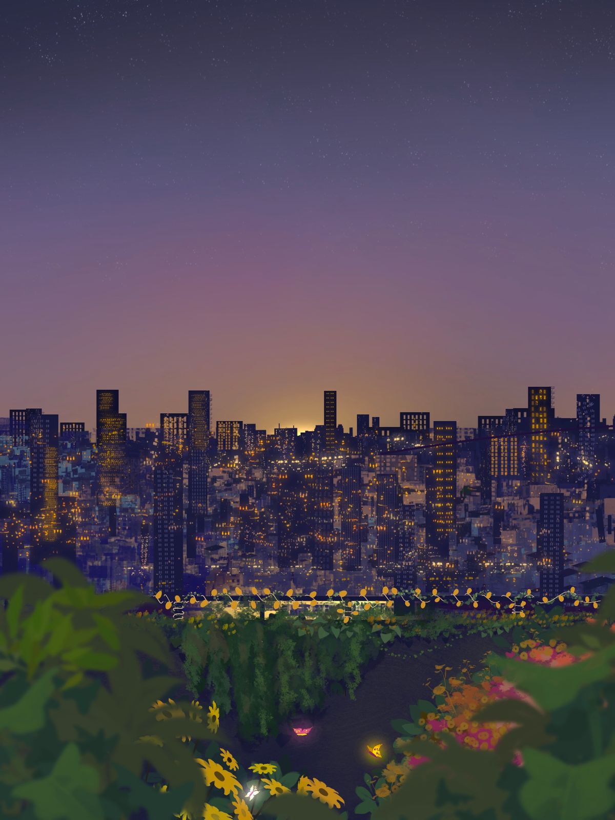 city balcony sunset - Dynamic Wallpaper Club