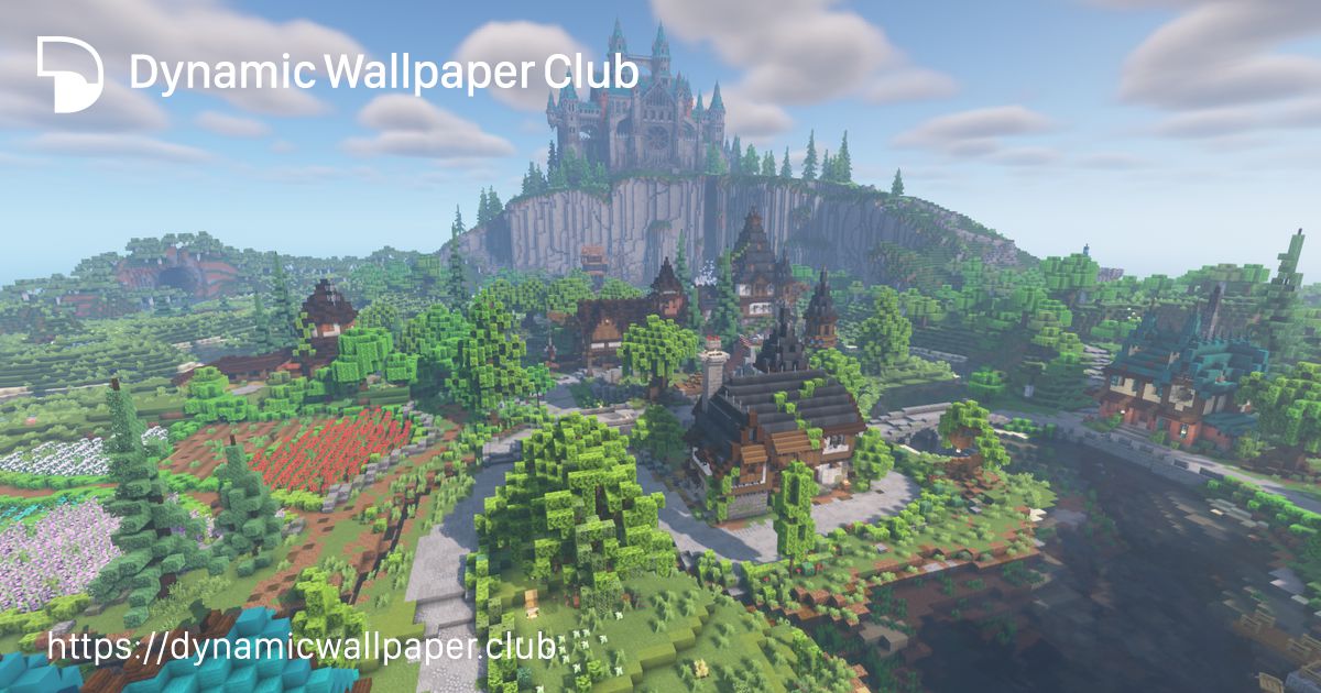 Bdubs Minecraft Village 24H Rotation - Dynamic Wallpaper Club
