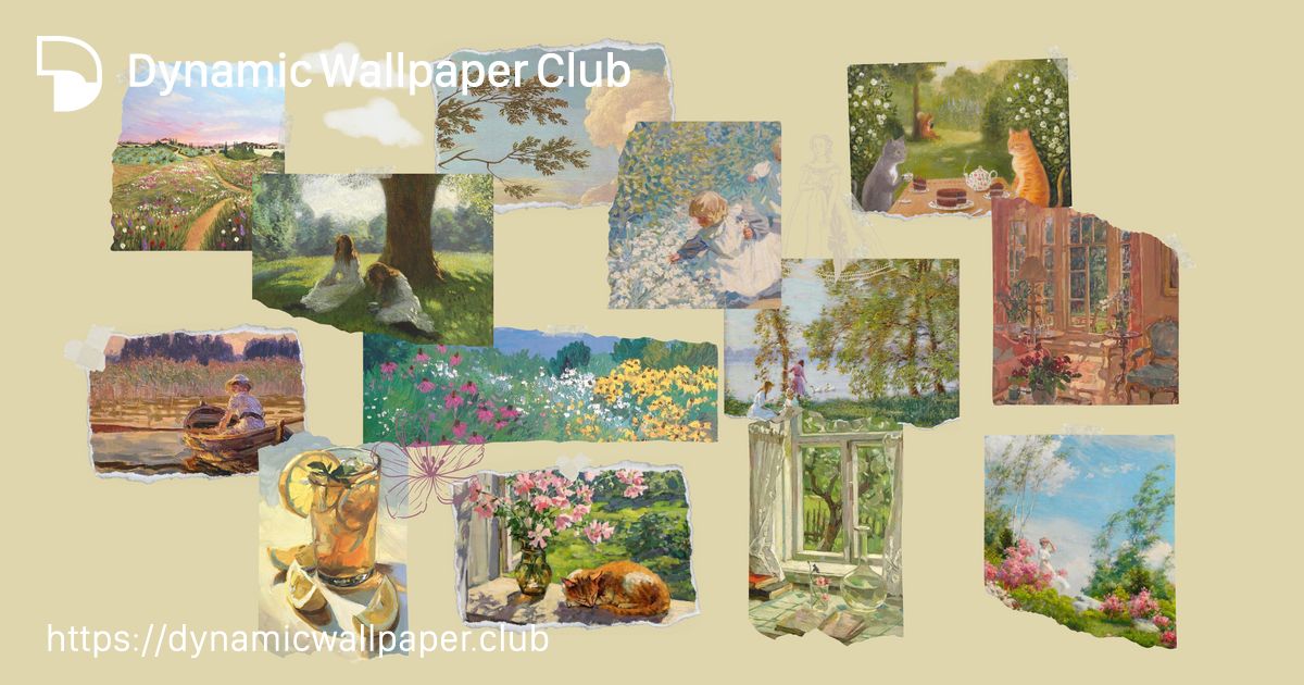 Time period paintings collage (2.0) - Dynamic Wallpaper Club