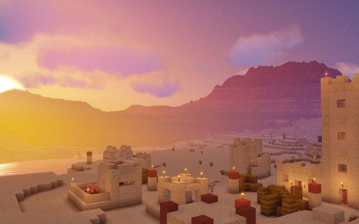 Minecraft Village Desert - Dynamic Wallpaper Club