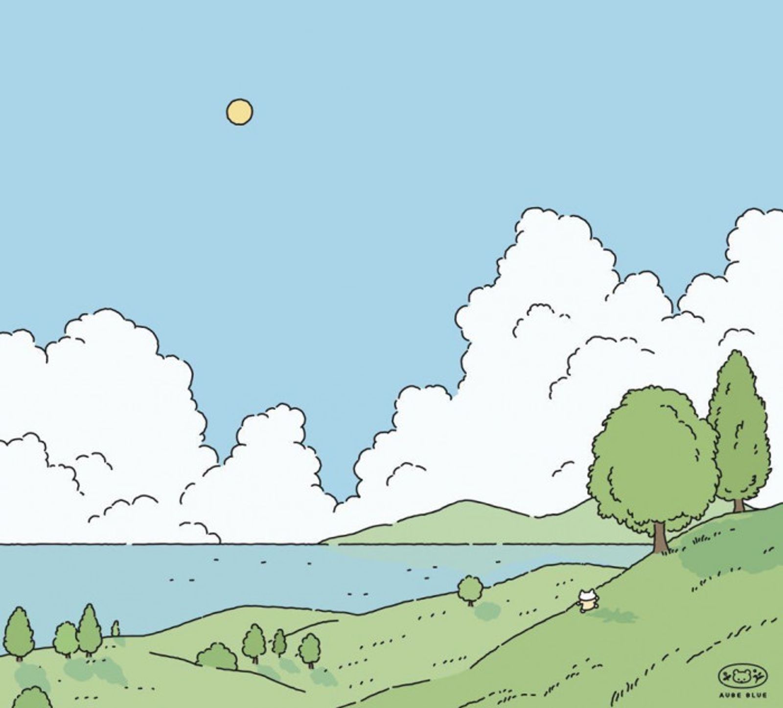 Aube Blue - Blue - Dynamic Wallpaper Club