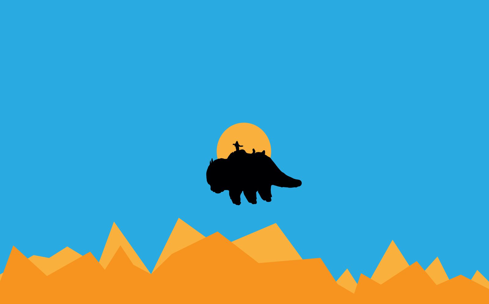 Flying Appa minimalistic w/o clouds - Dynamic Wallpaper Club