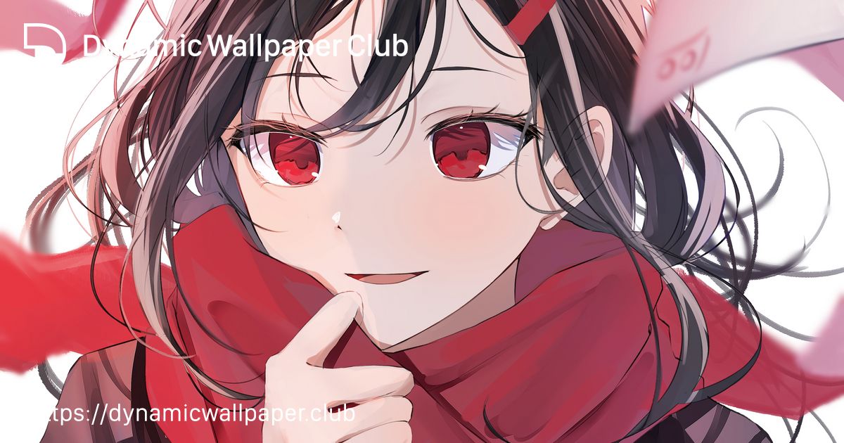 Red Anime Girl - Dynamic Wallpaper Club