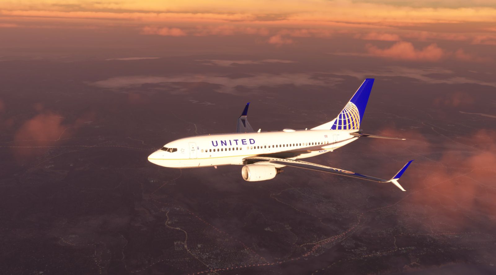 United B737-700 - Dynamic Wallpaper Club