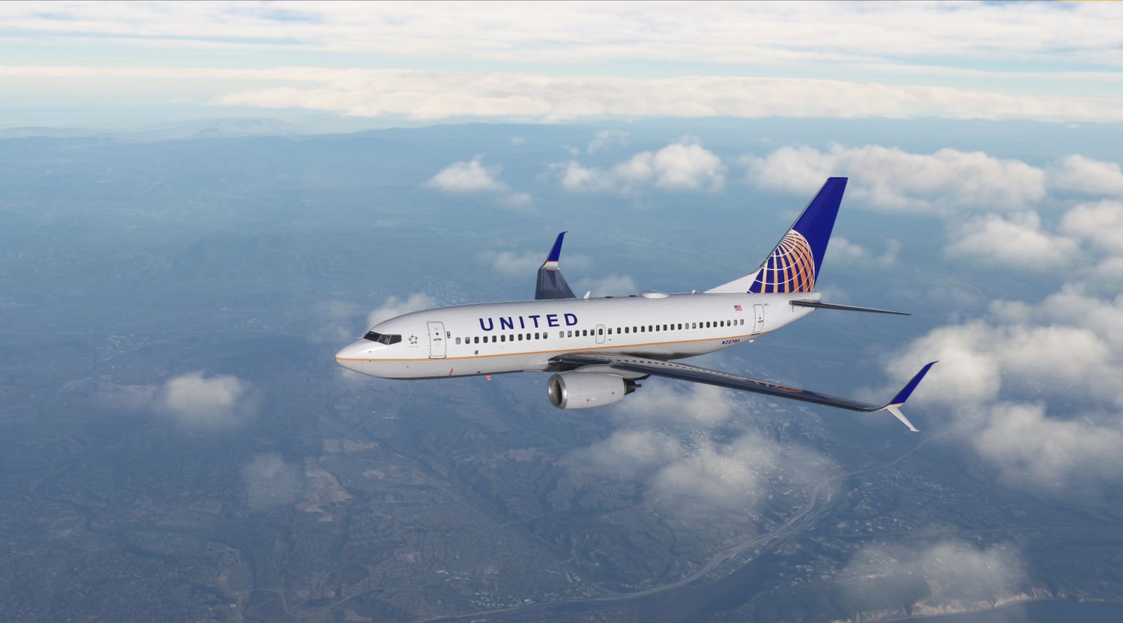 United B737-700 - Dynamic Wallpaper Club