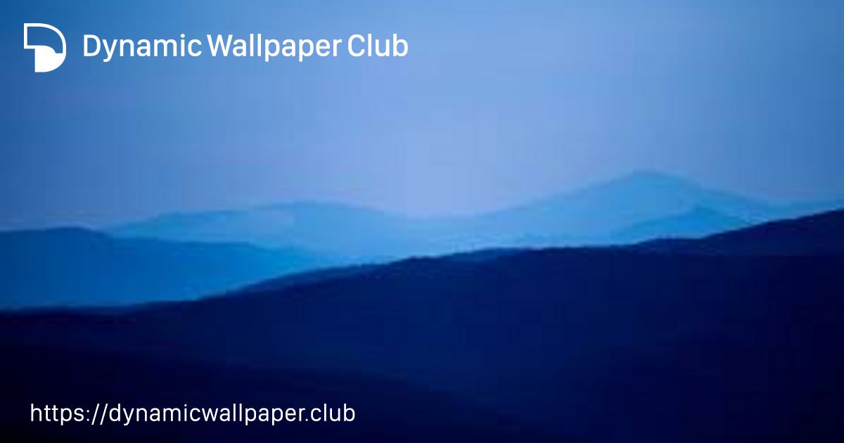 Blue Mountains - Dynamic Wallpaper Club
