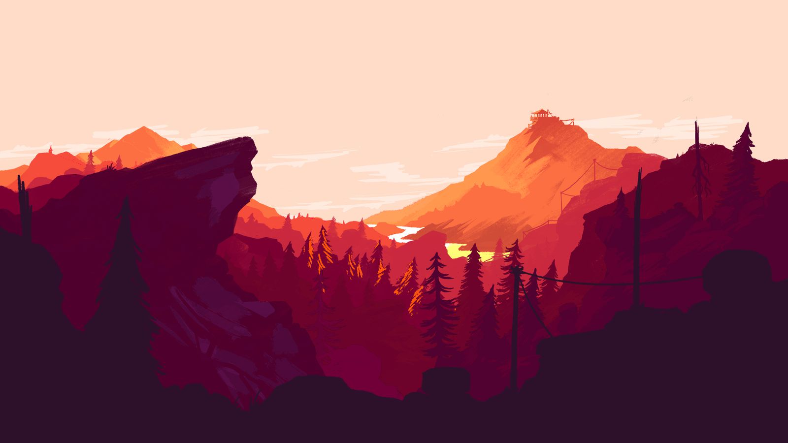 Firewatch Dual Monitor - Right - Dynamic Wallpaper Club