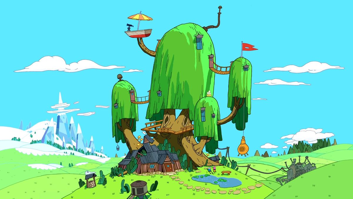 adventure time treehouse sunset - Dynamic Wallpaper Club