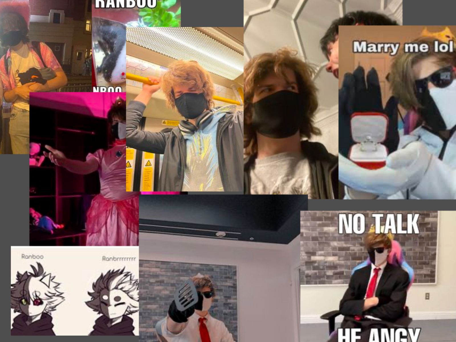 Bench trio + Technoblade - Dynamic Wallpaper Club