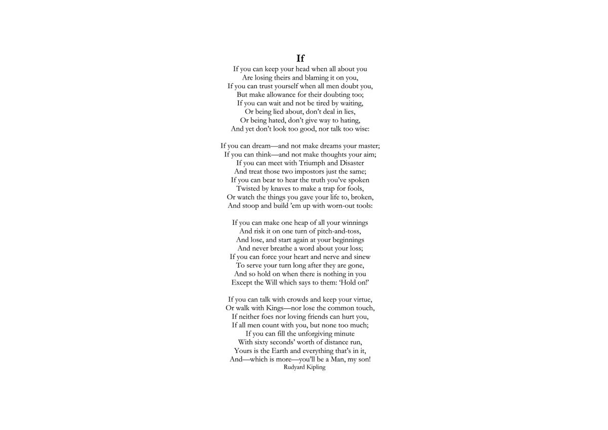 If by Rudyard Kipling - Dynamic Wallpaper Club