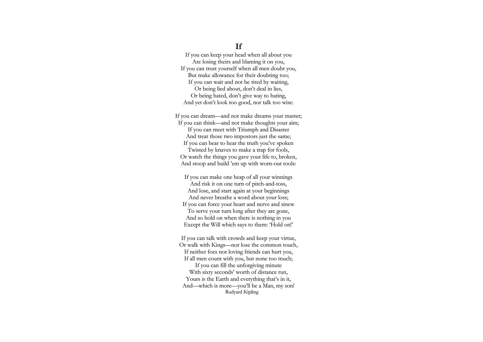 If by Rudyard Kipling - Dynamic Wallpaper Club