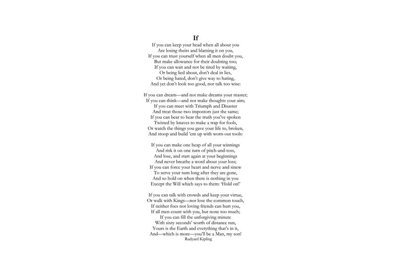 If by Rudyard Kipling - Dynamic Wallpaper Club