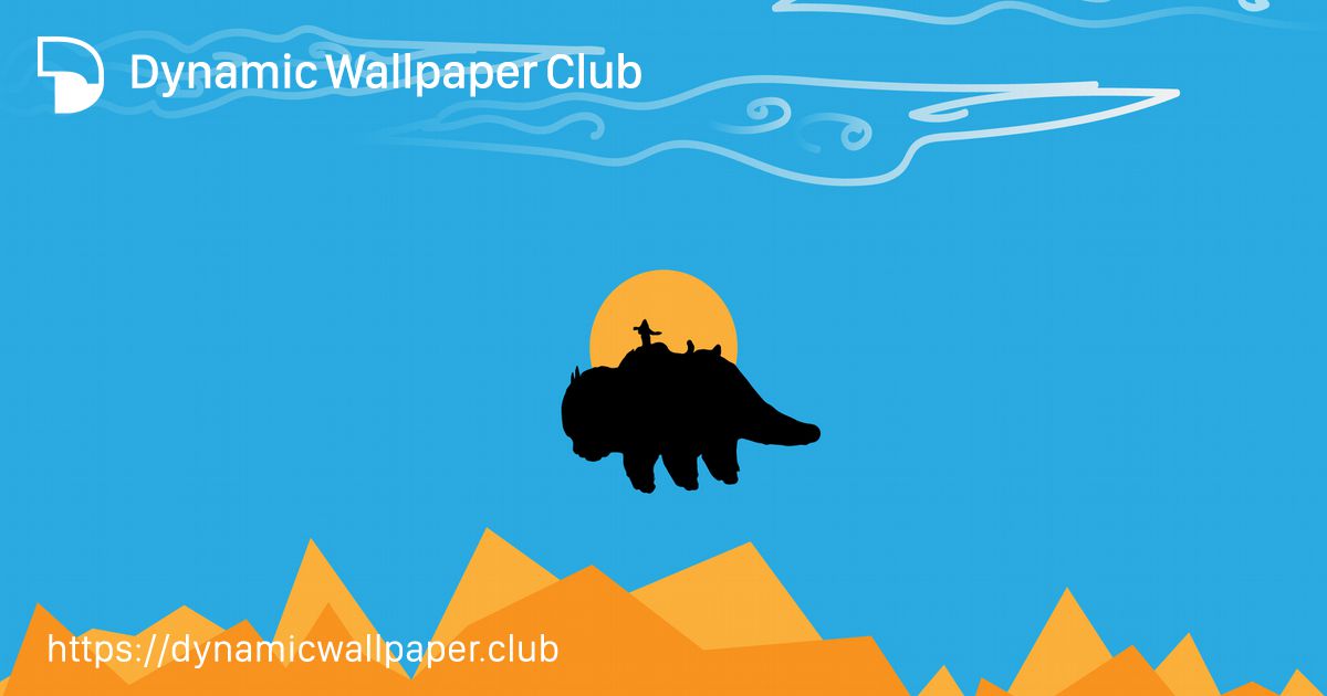 Flying Appa w Clouds - Dynamic Wallpaper Club
