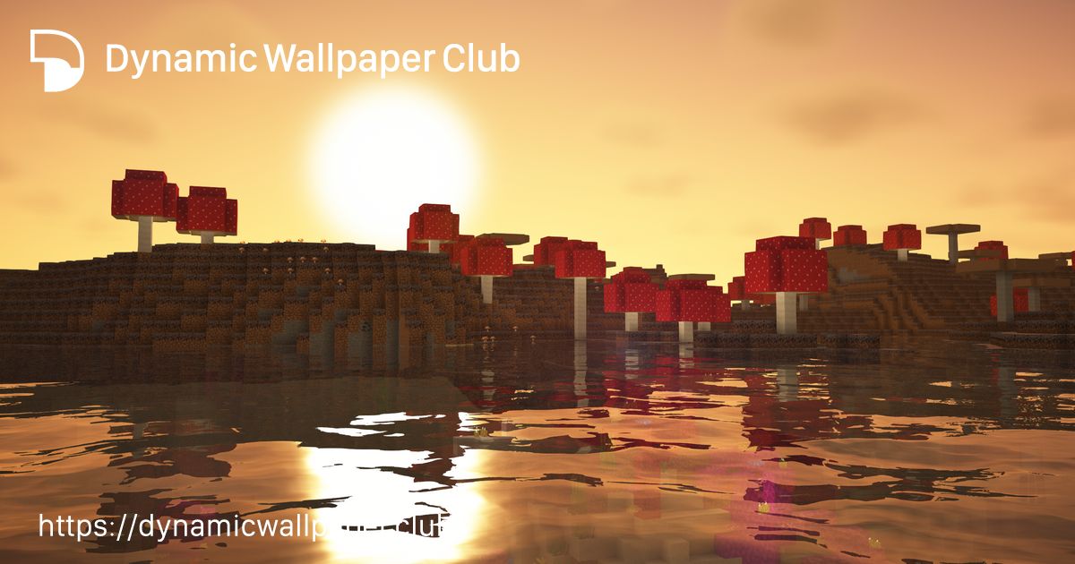 Minecraft Mushroom Coral Reef - Dynamic Wallpaper Club
