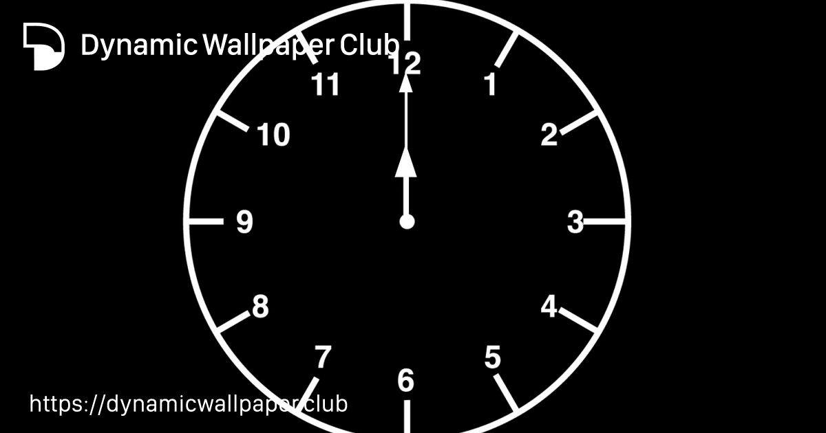 Simple Clock - Dynamic Wallpaper Club