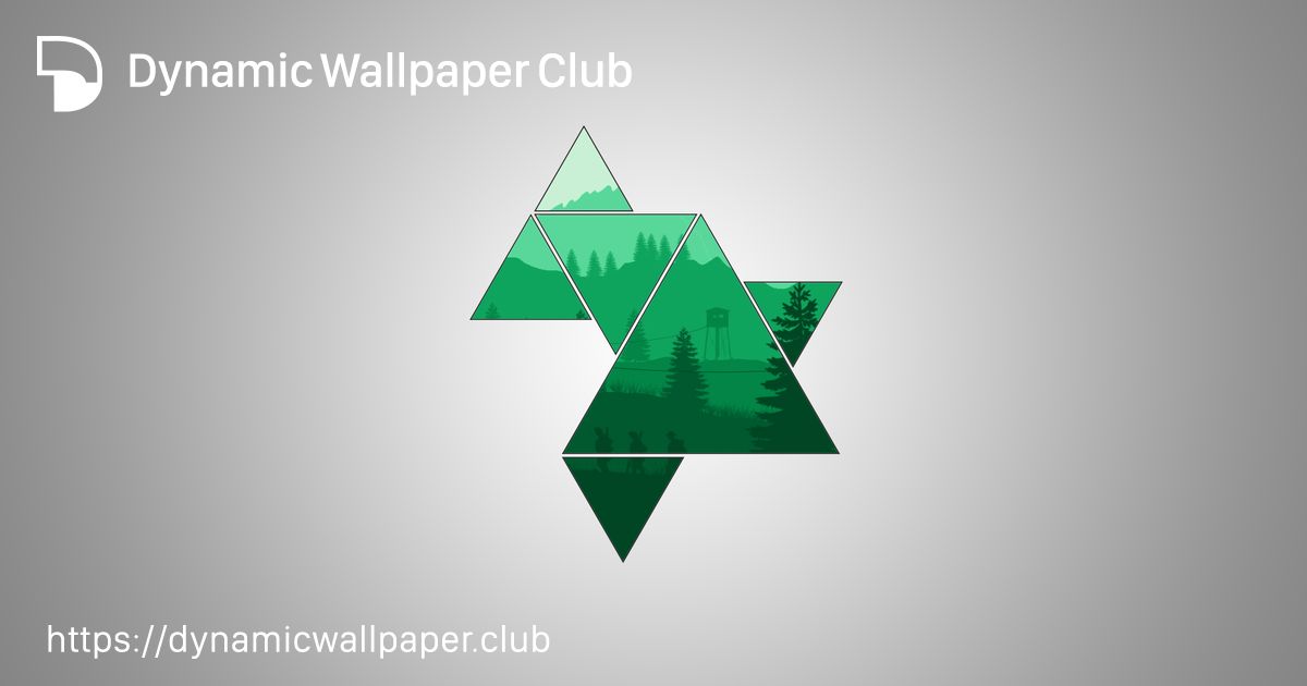 Minimalist Firewatch Green Wallpaper - Dynamic Wallpaper Club