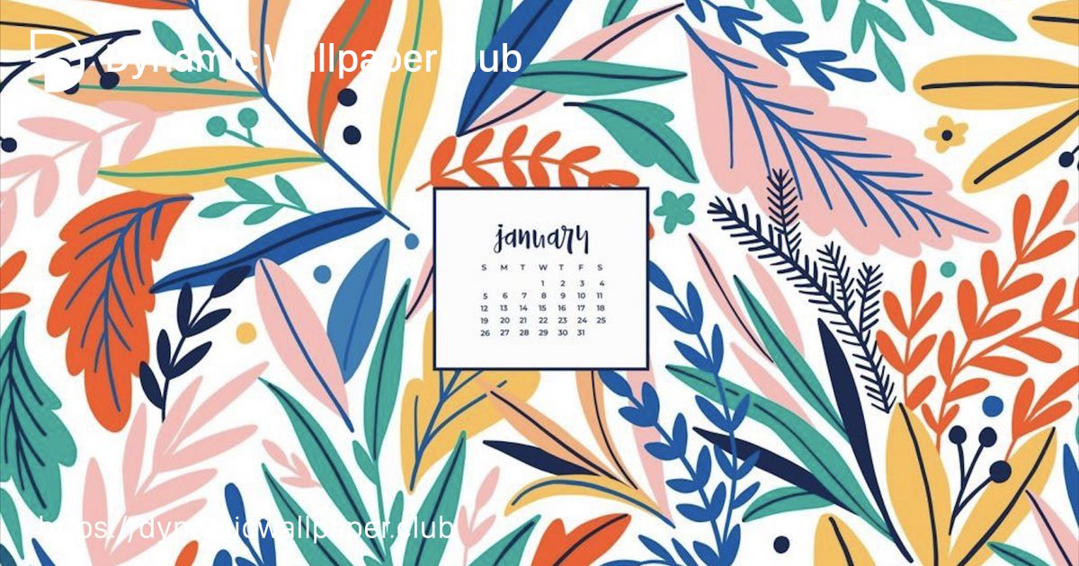 Jan 2020 cal - Dynamic Wallpaper Club