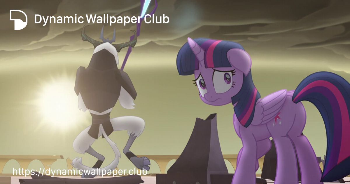 Storm King MLP (ft Twilight Sparkle) - Dynamic Wallpaper Club