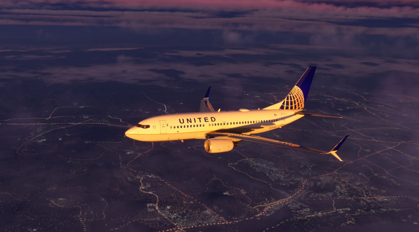 United Airlines B737-700 - Dynamic Wallpaper Club