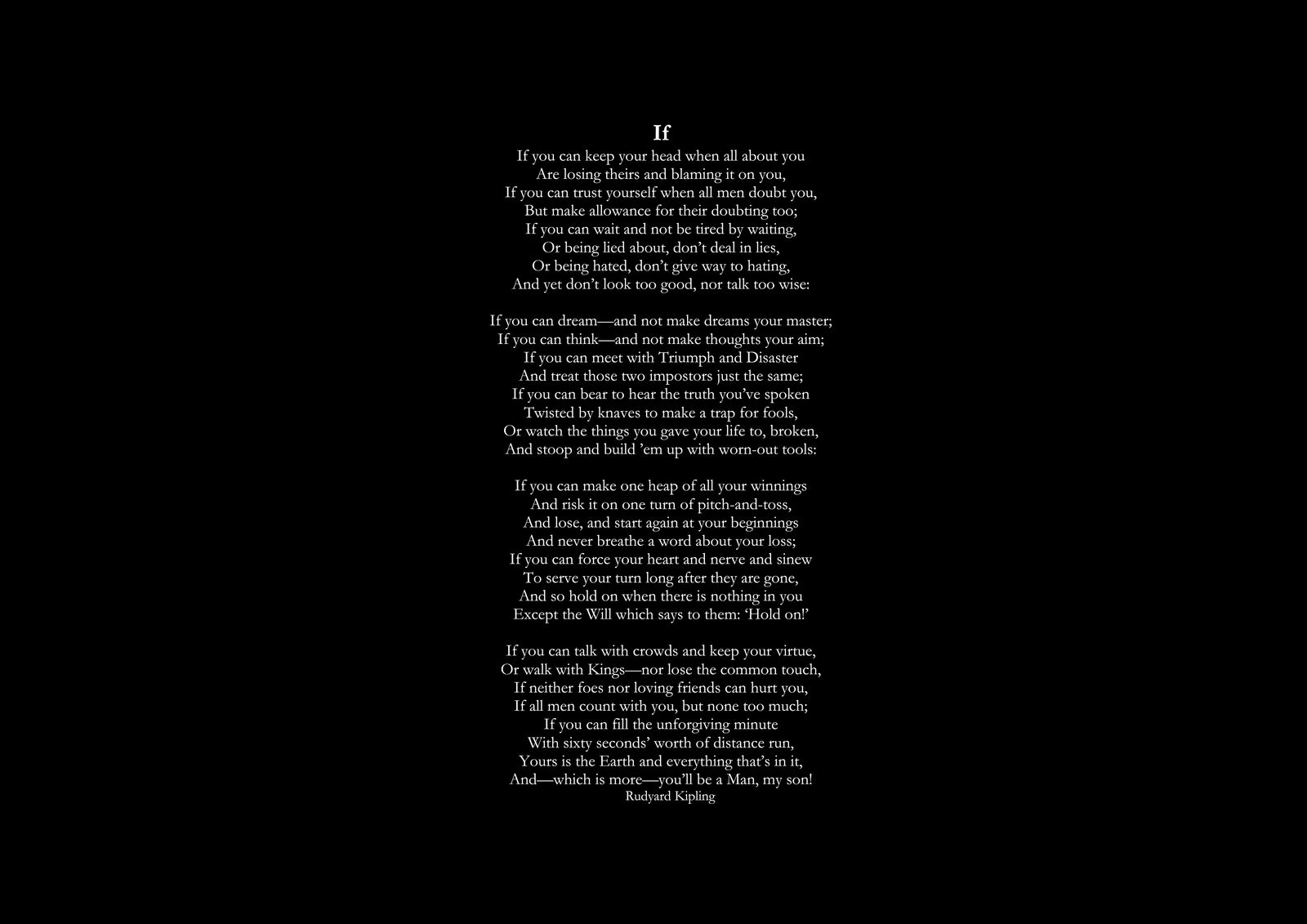 If by Rudyard Kipling - Dynamic Wallpaper Club