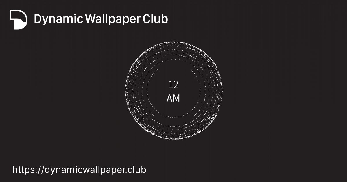 Minimal Torus with Time - Dynamic Wallpaper Club